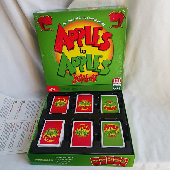 Mattel | Games | Apples To Apples Junior Family Game Comparison Red And ...